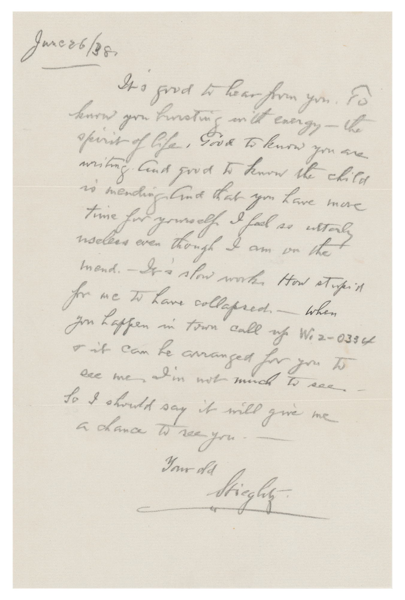 Alfred Stieglitz Autograph Letter Signed | RR Auction
