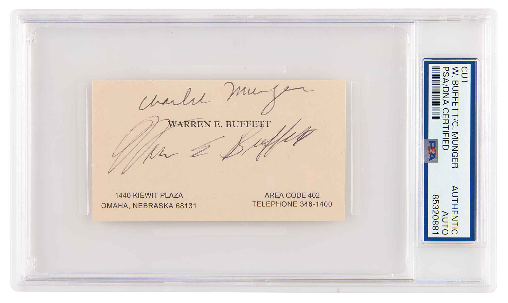 Warren Buffett and Charlie Munger Signatures | RR Auction
