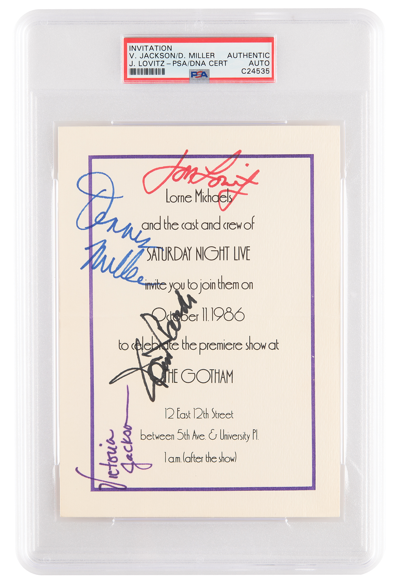 Saturday Night Live Cast-Signed Invitation | RR Auction