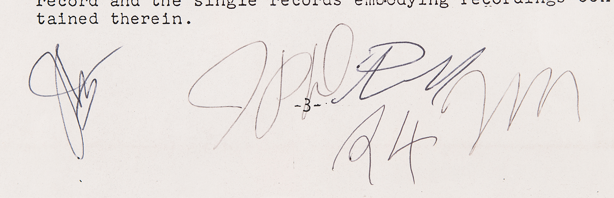 The Doors Partial Document Signed with Initials | RR Auction
