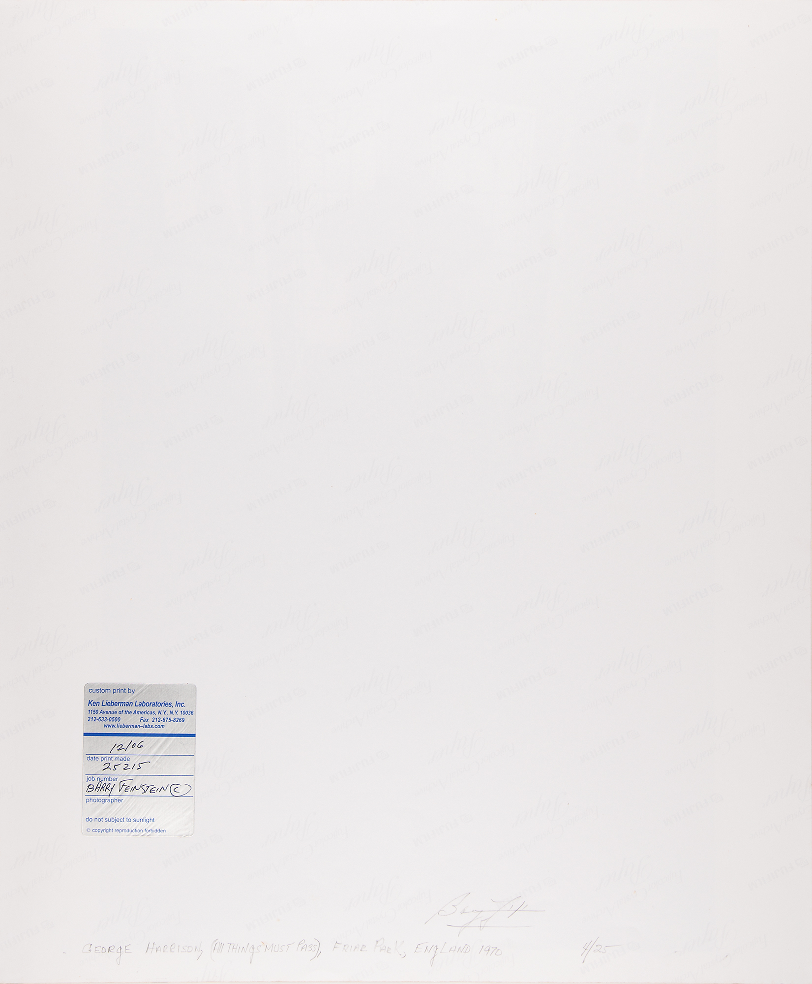 George Harrison 'All Things Must Pass' Outtake Limited Edition