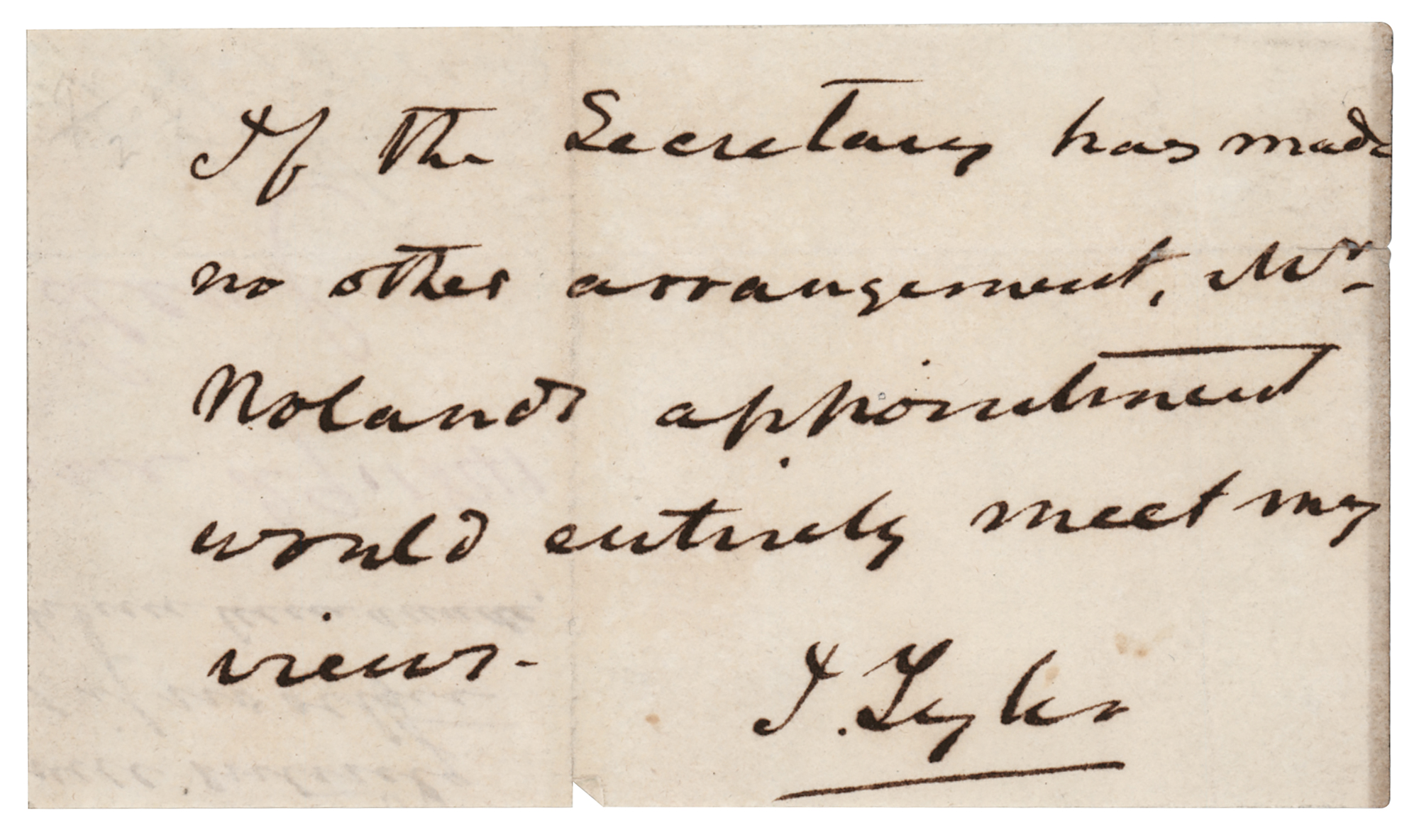 John Tyler Autograph Endorsement Signed as President | RR Auction