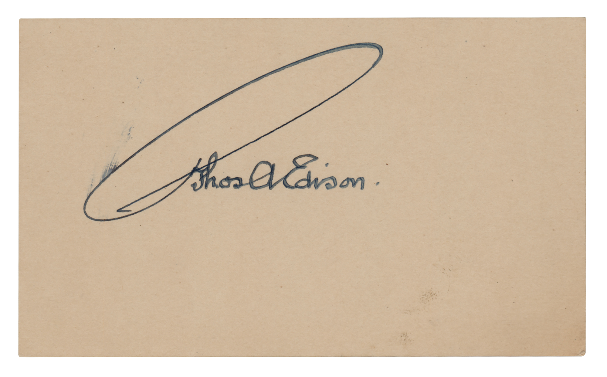 Thomas Edison Signature | RR Auction