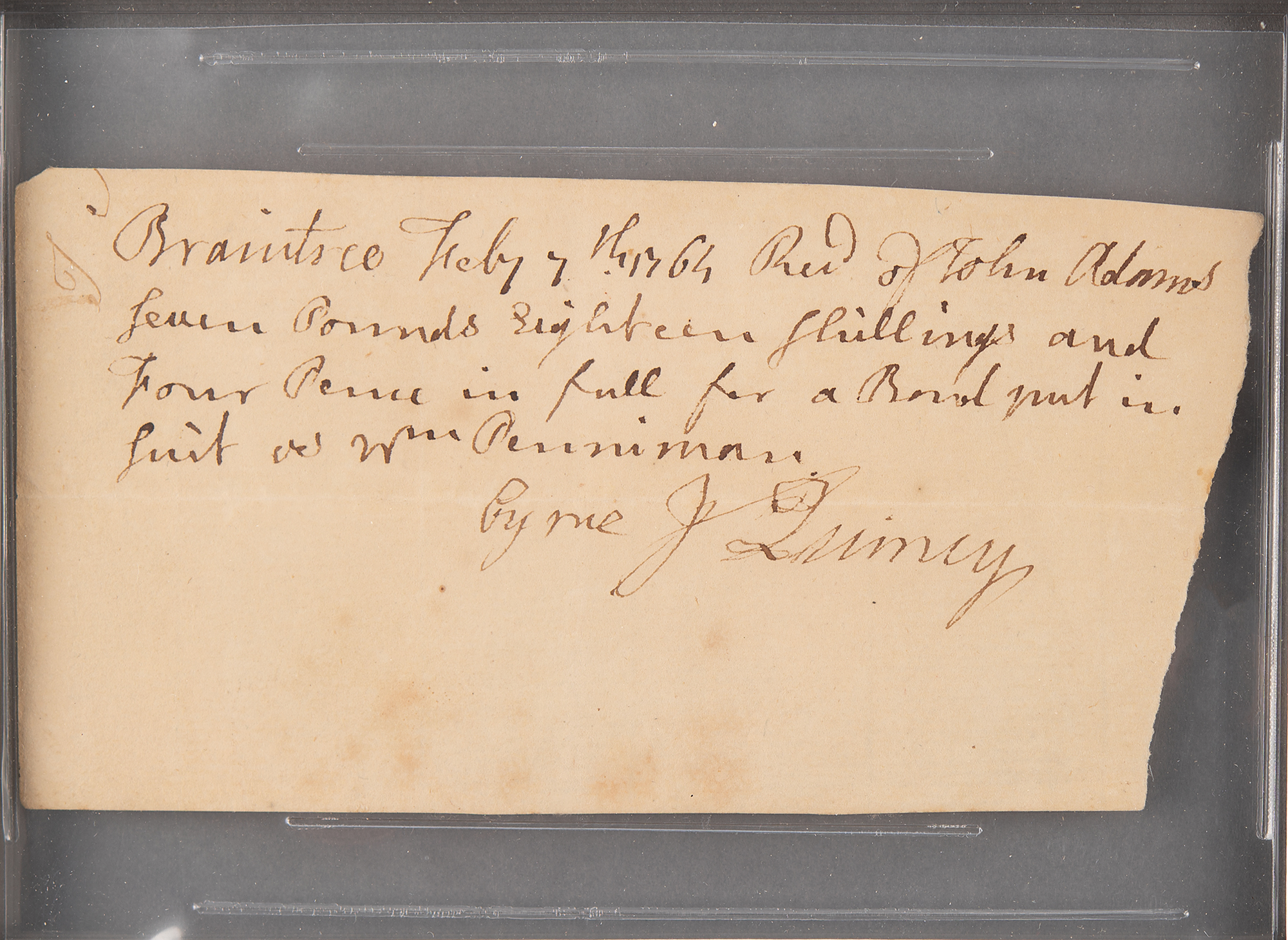 John Adams Third-Person Autograph Document Signed | RR Auction