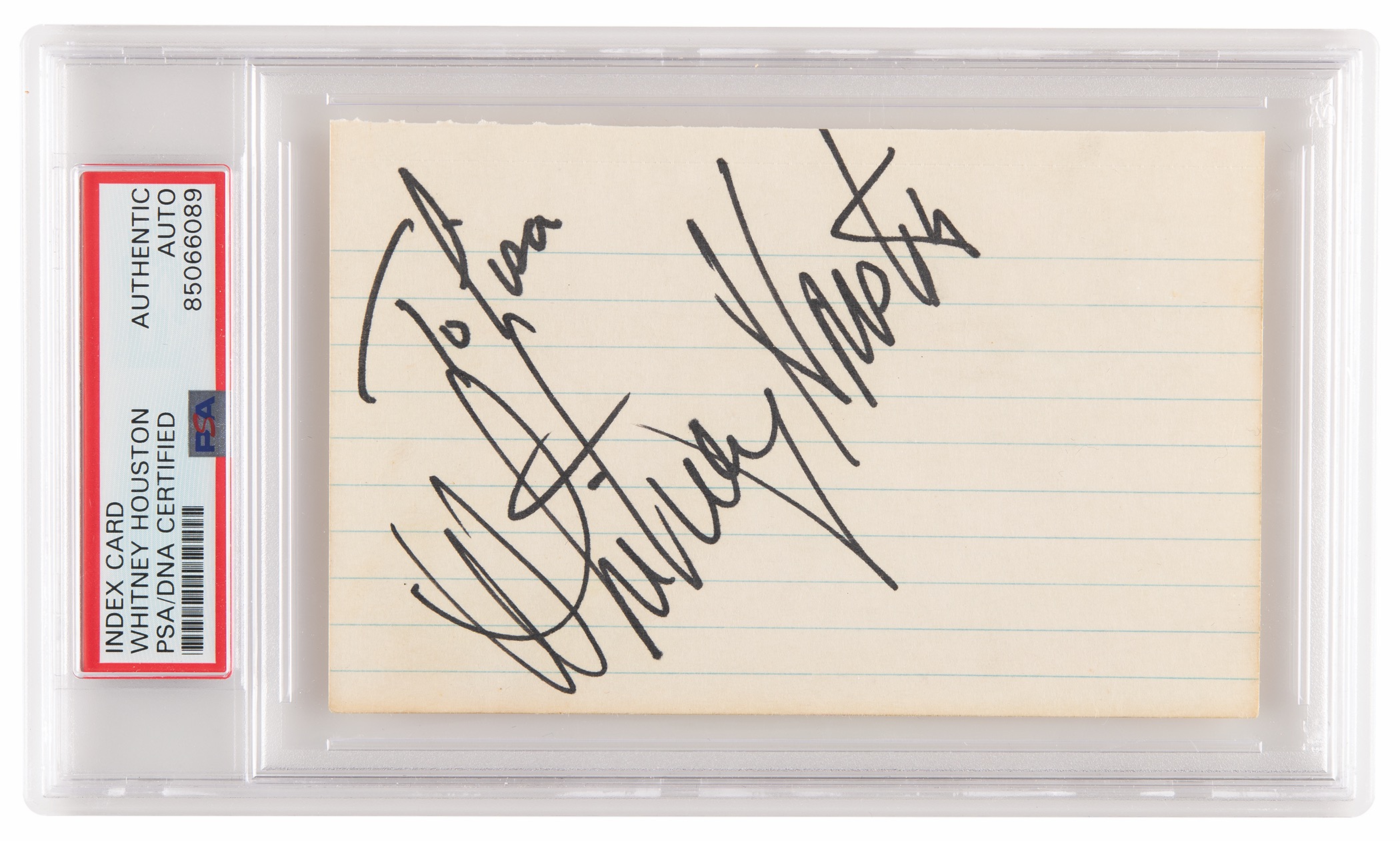 Whitney Houston Signature | RR Auction