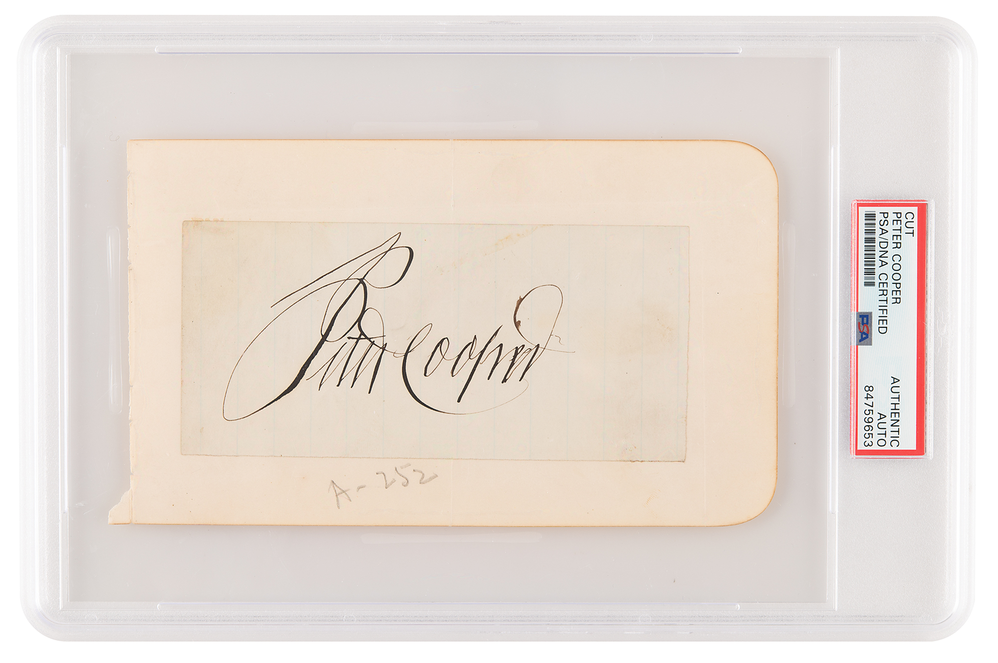 Peter Cooper Signature | RR Auction