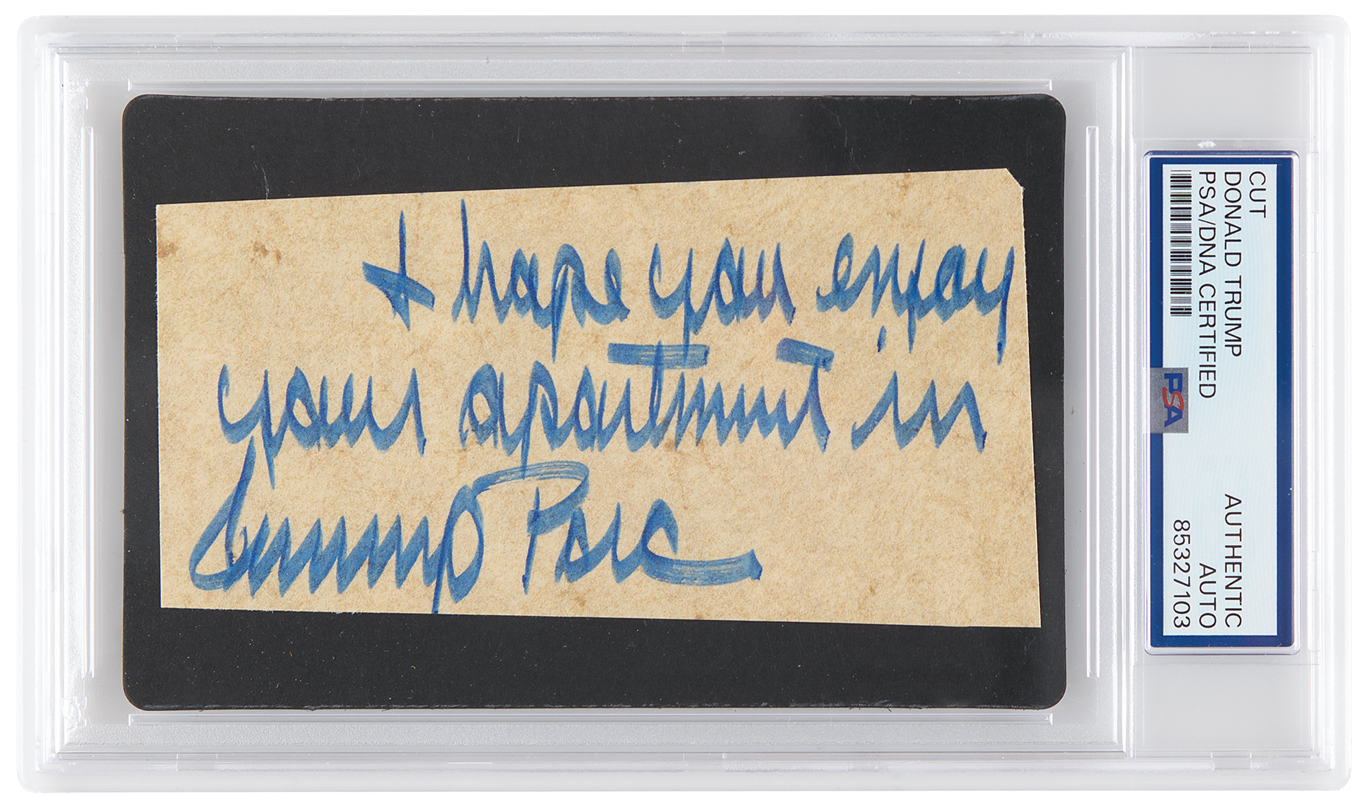 Donald Trump Autograph Note Signed: "I hope you enjoy your