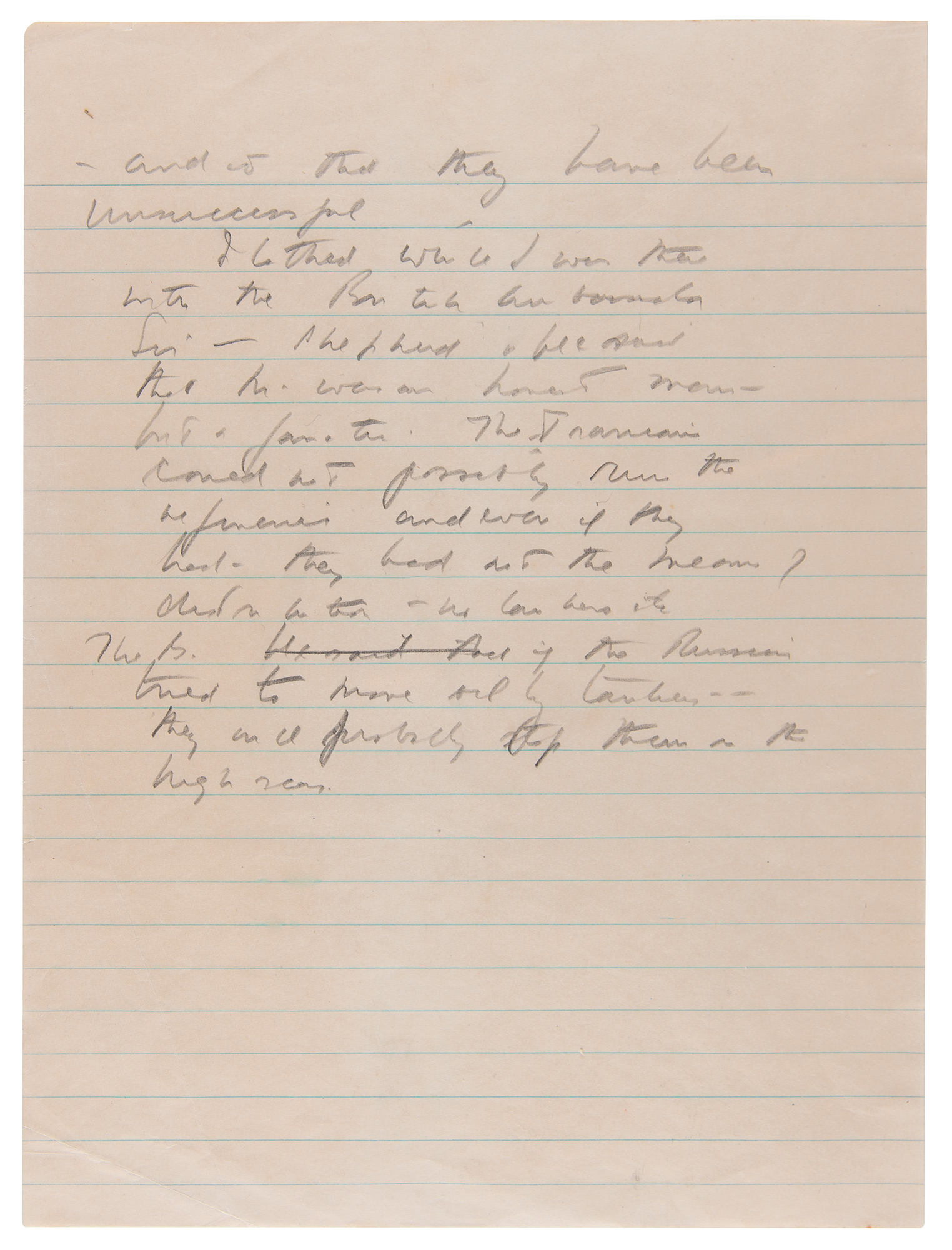 John F. Kennedy Handwritten Manuscript on Security in the Middle East: