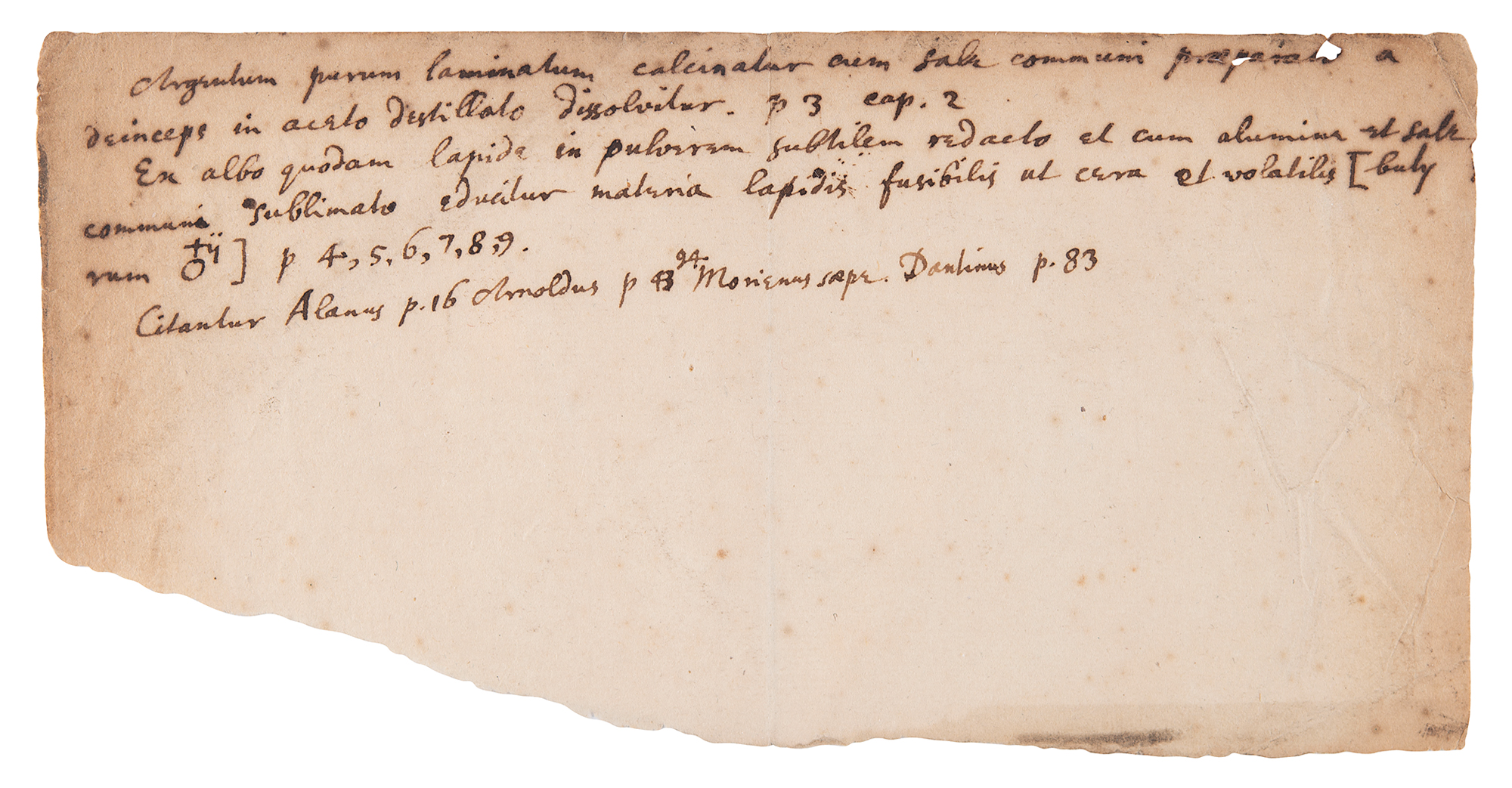 Isaac Newton Handwritten Scientific Notes on Alchemy | RR Auction