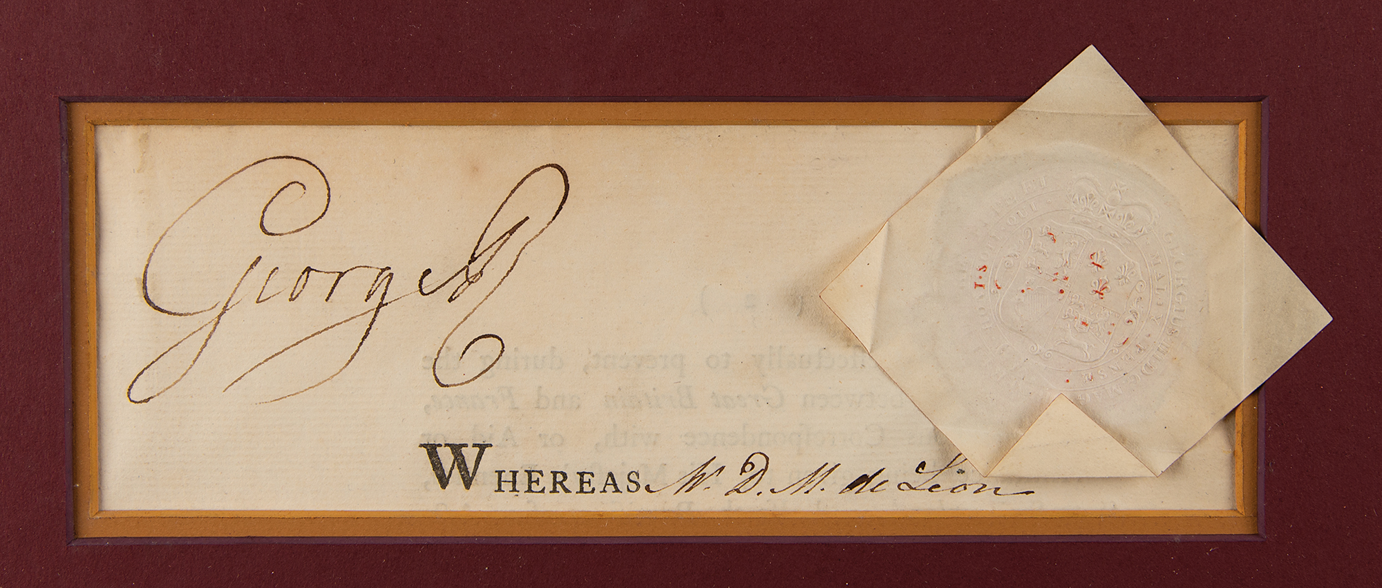 King George III Signature | RR Auction