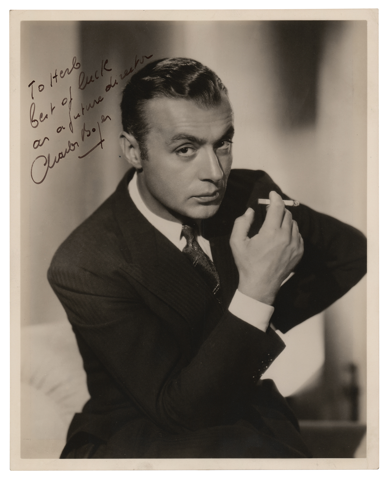 Charles Boyer Signed Photograph | RR Auction