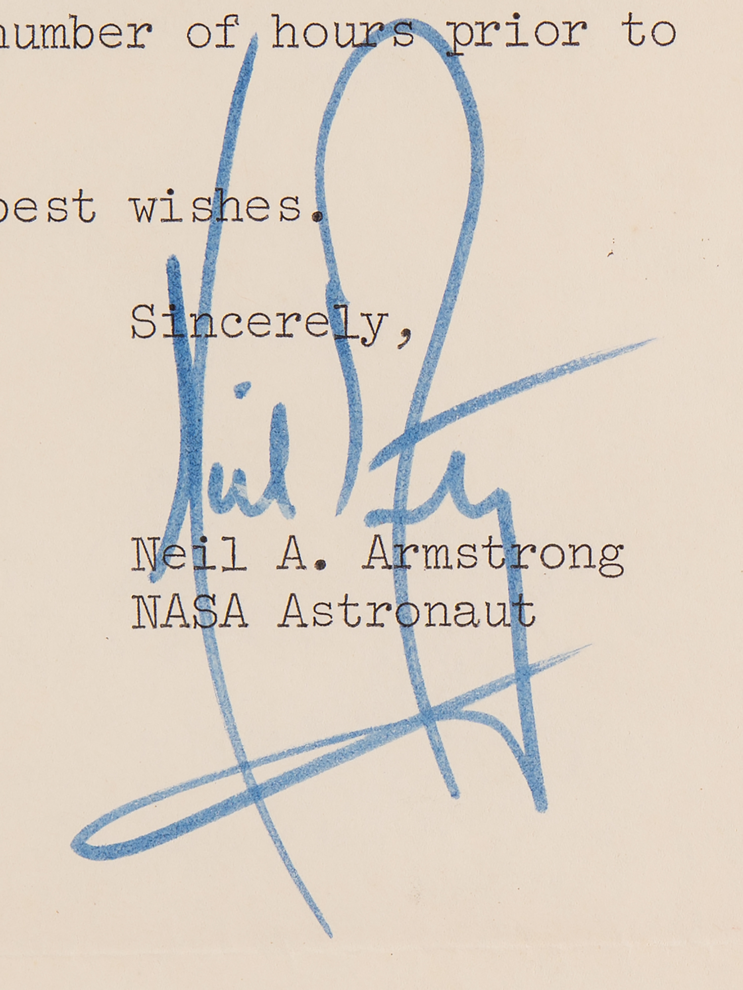 Neil Armstrong Typed Letter Signed on Preparedness for