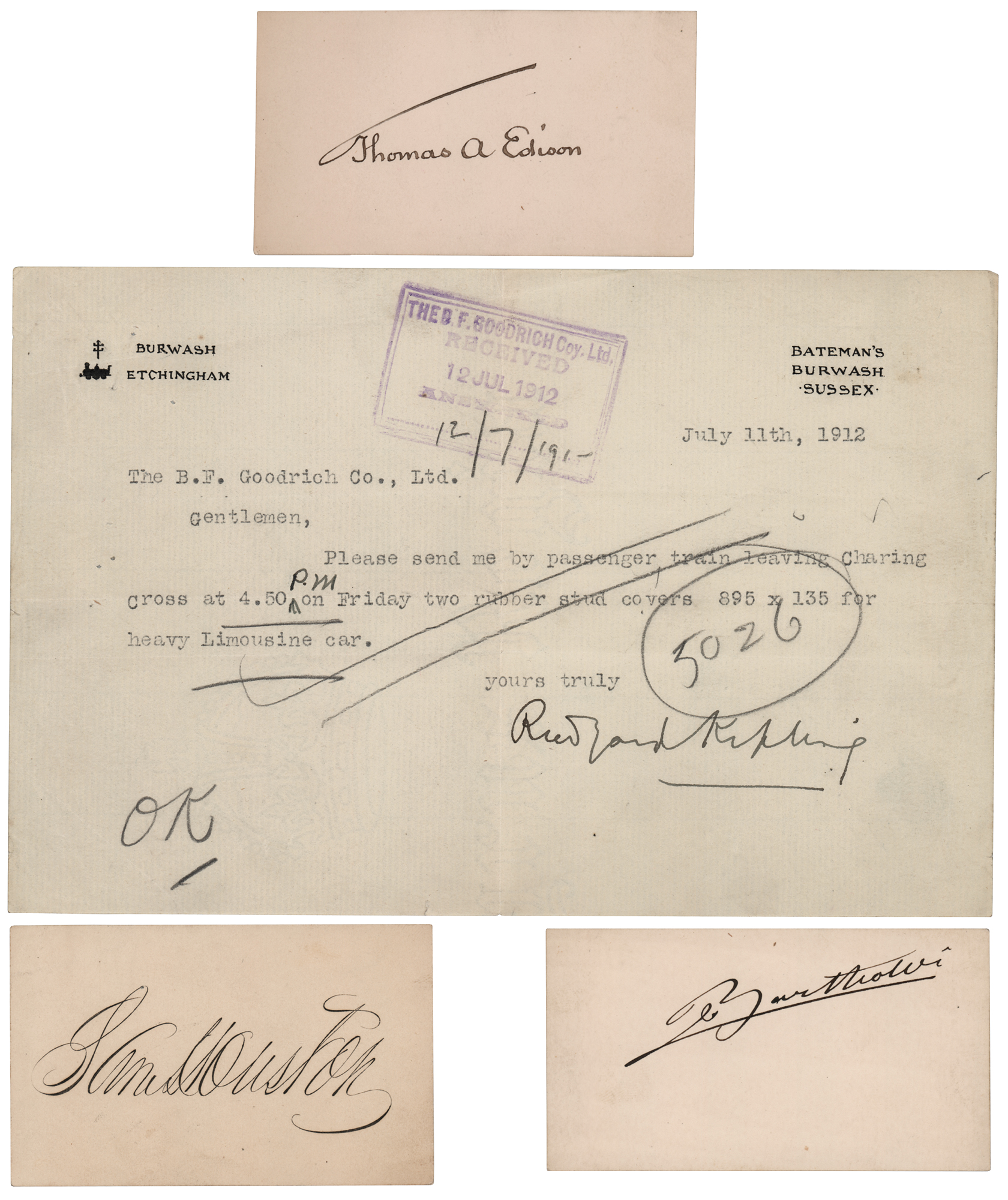 19th Century Notables Autograph Collection (250+ Signatures) with Six