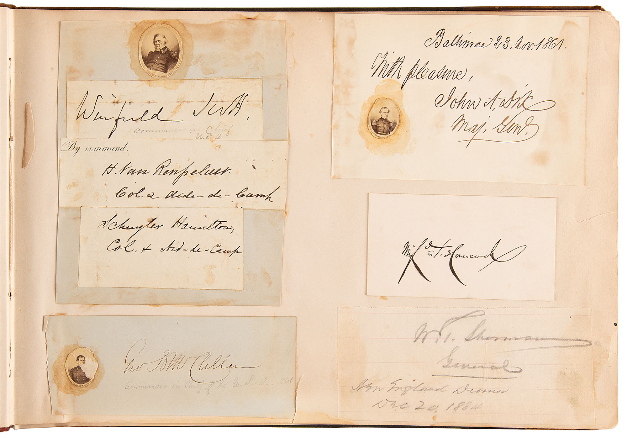 19th Century Notables Autograph Collection (250+ Signatures) with Six