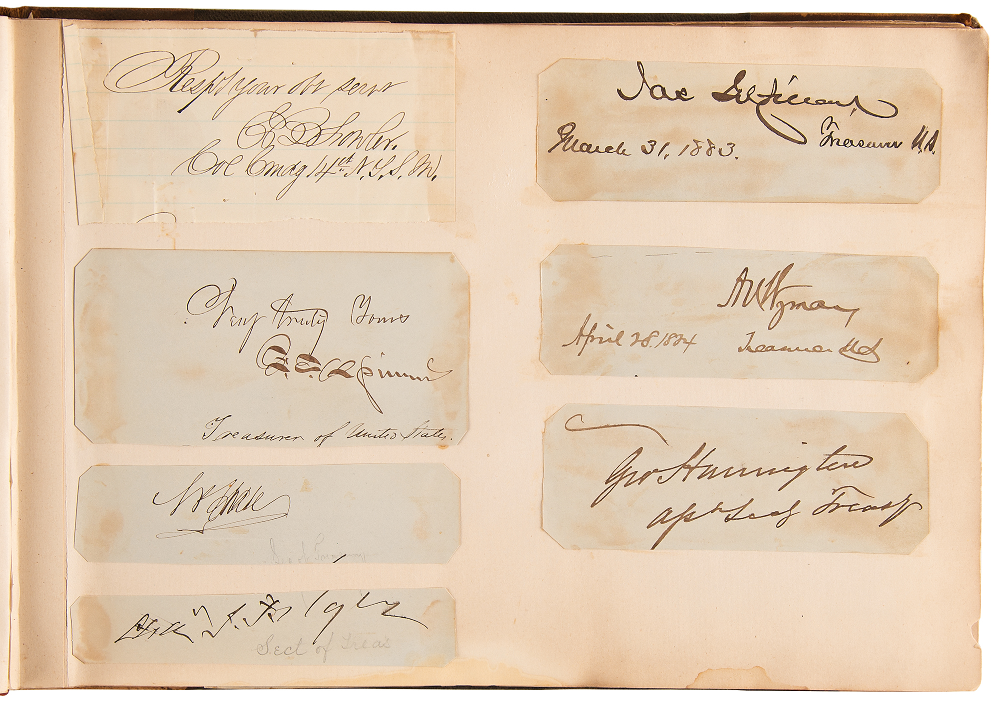 19th Century Notables Autograph Collection (250+ Signatures) with Six