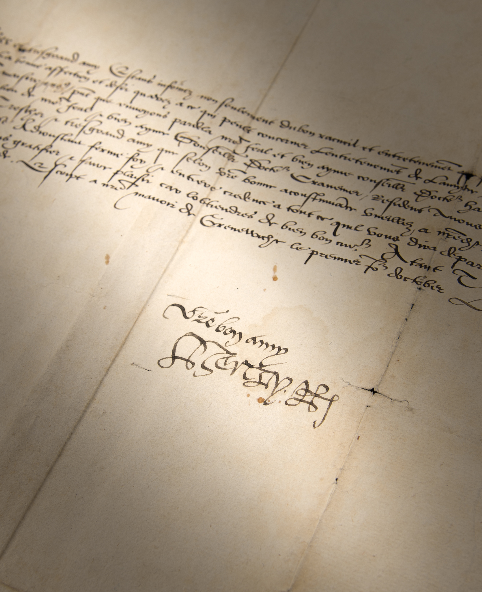 King Henry VIII Letter Signed on Thomas Cranmer, the 'Father of the
