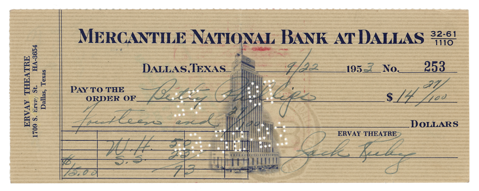 Jack Ruby Signed Check | RR Auction