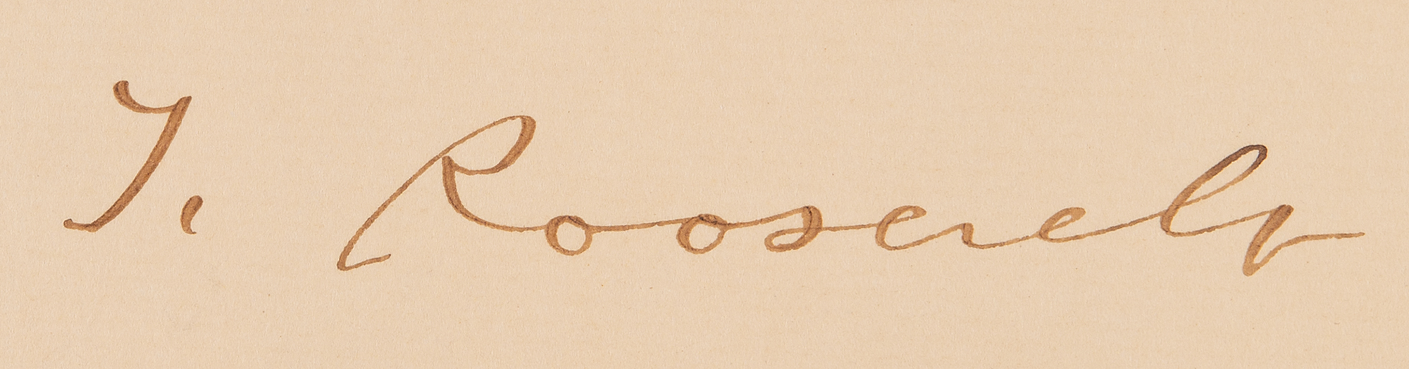 Theodore Roosevelt Document Signed as President, Sending a