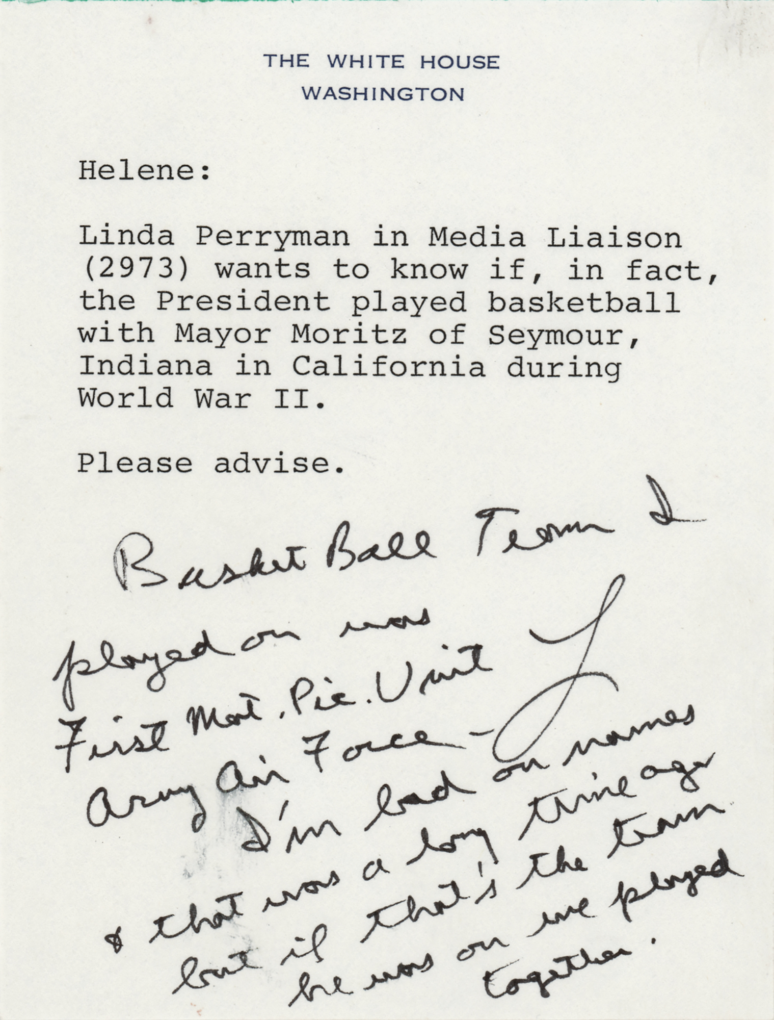 Ronald Reagan Handwritten Note as President | RR Auction