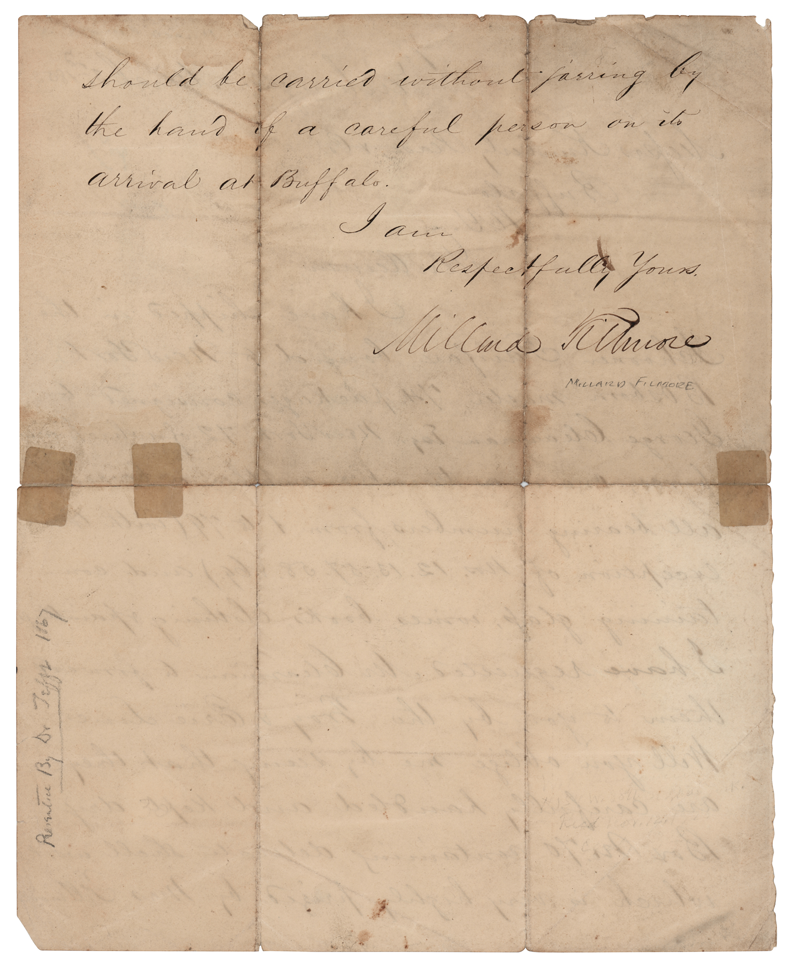 Millard Fillmore Letter Signed as President on His Last Day in Office,