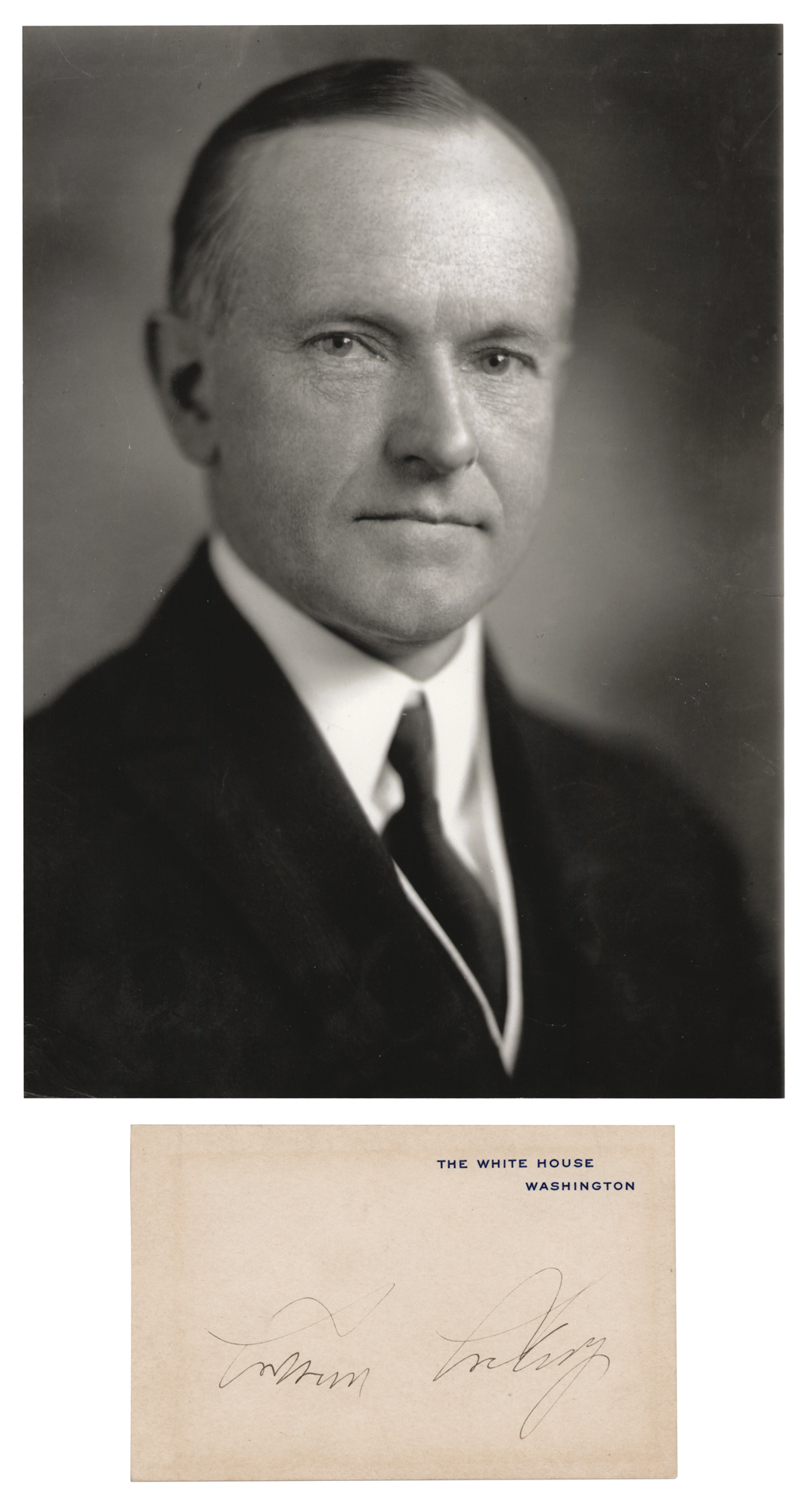 Calvin Coolidge Signed White House Card | RR Auction