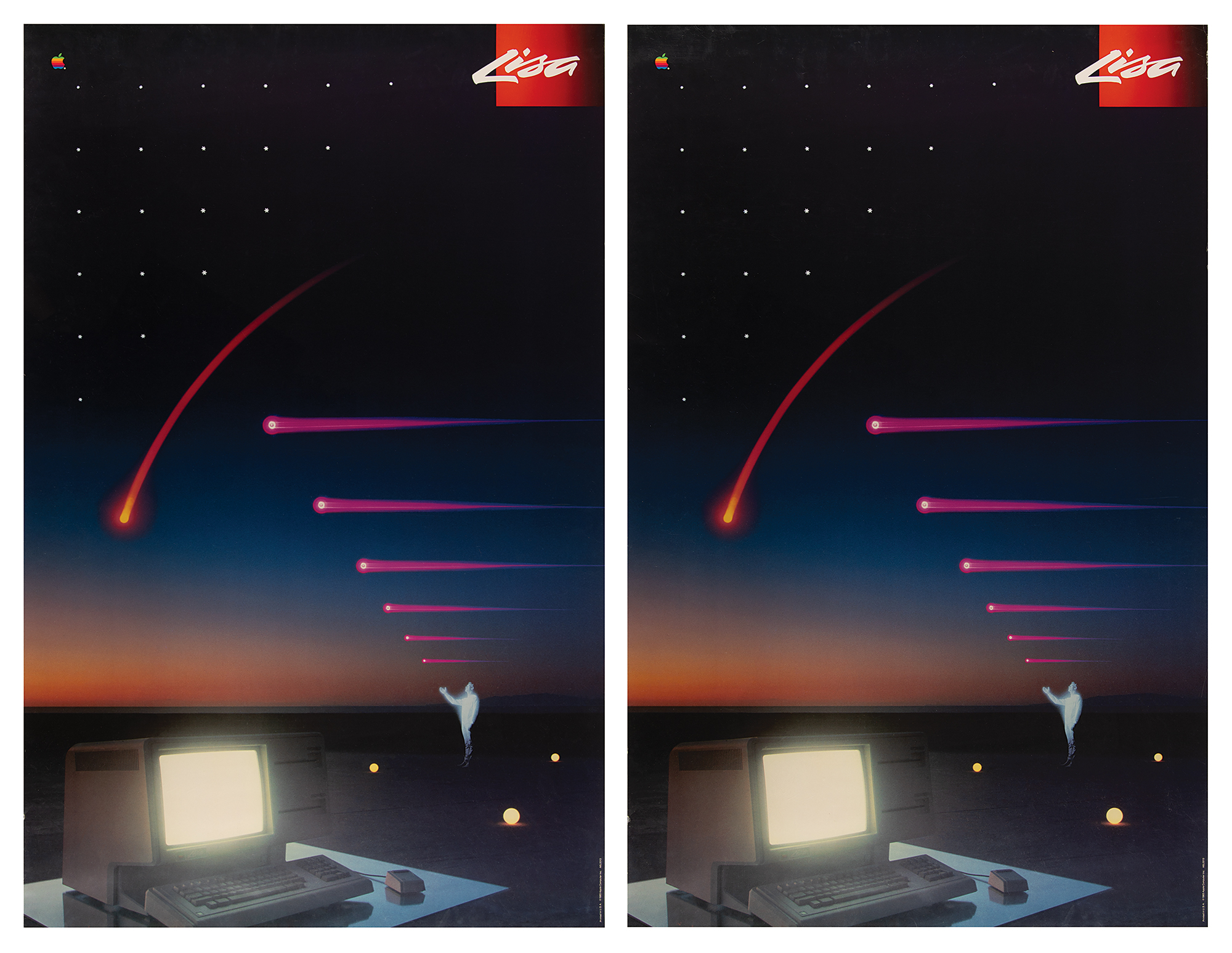 Apple Lisa Computer (2) Launch Posters - From the Collection of