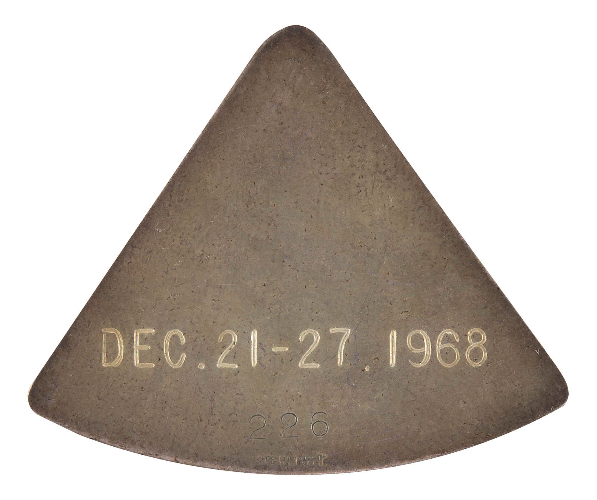 Apollo 8 Flown Robbins Medallion - From the Personal Collection of