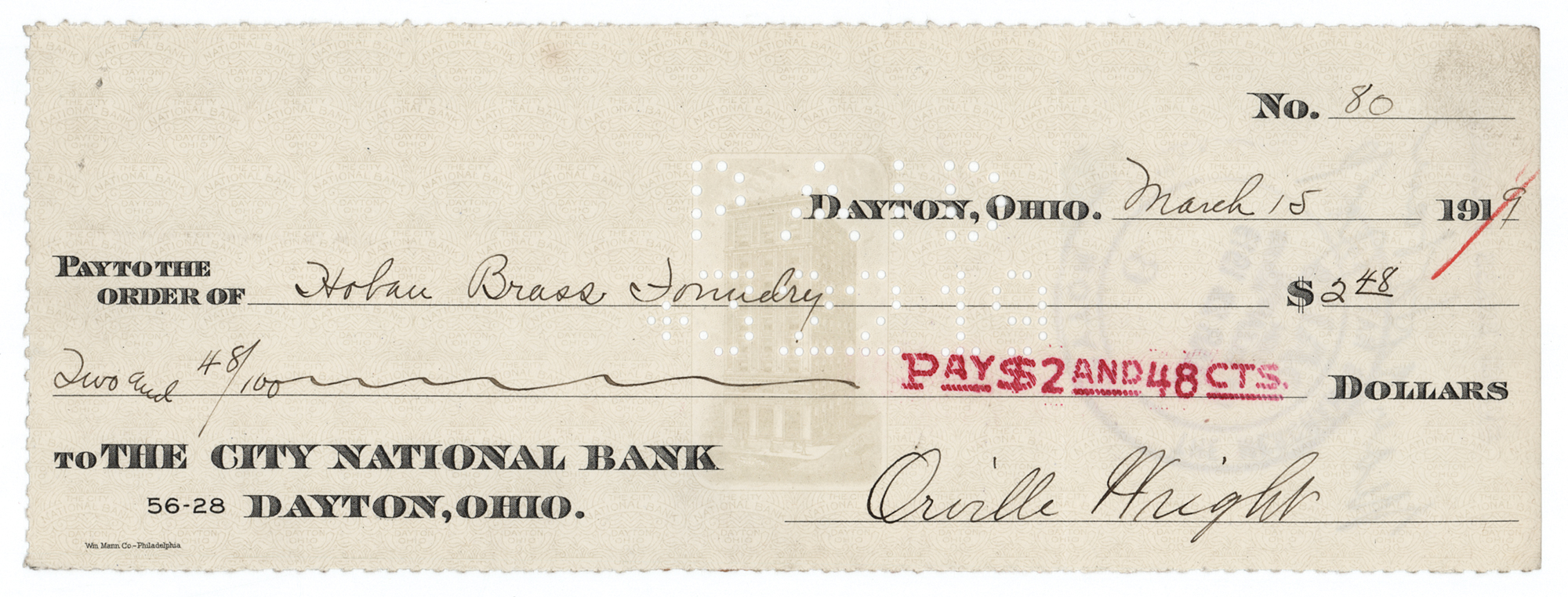 Orville Wright Signed Check | RR Auction