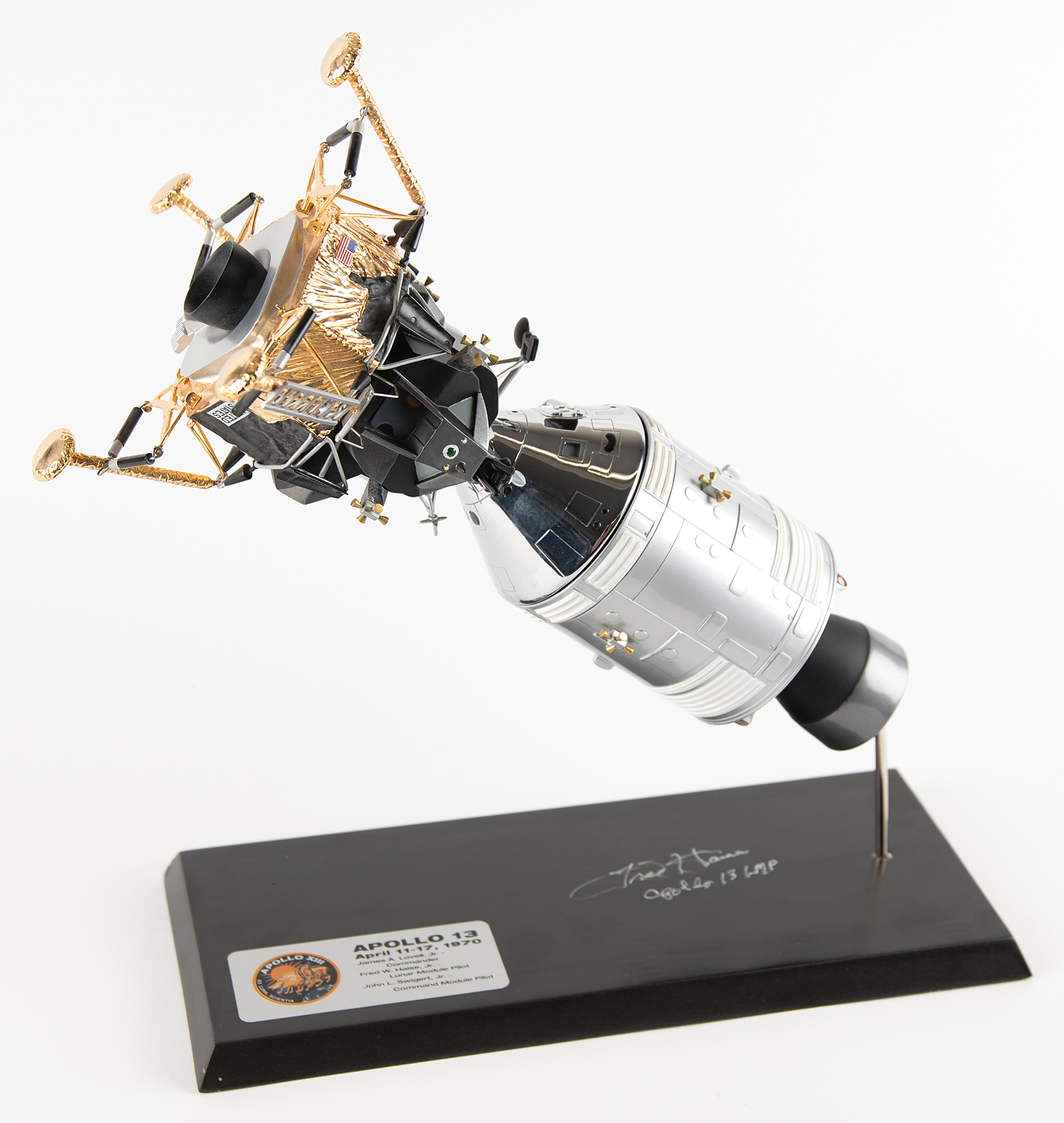 Fred Haise Signed Apollo 13 Model by Danbury Mint | RR Auction