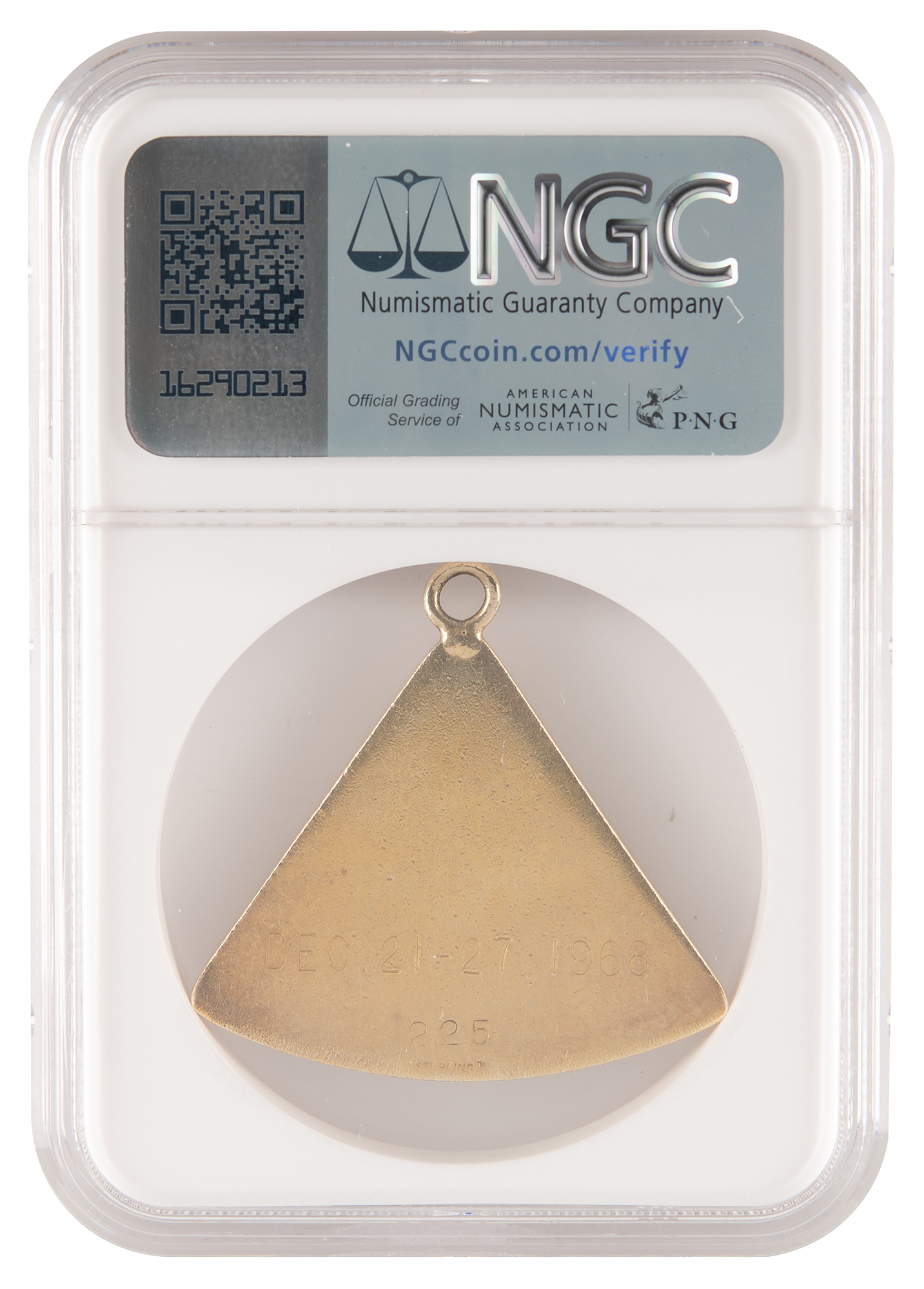 Apollo 8 Flown Robbins Medallion - From the Personal Collection of