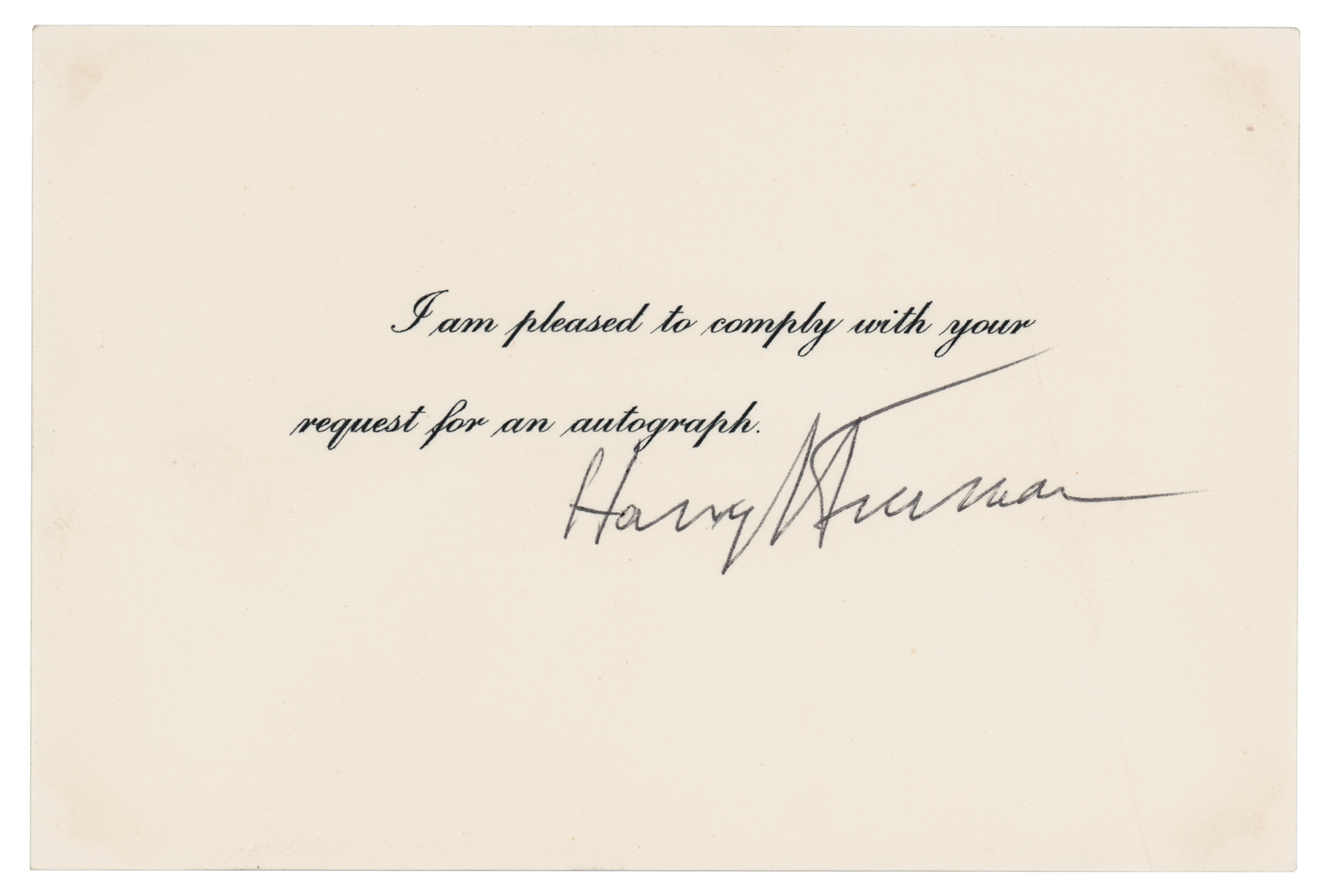 Harry S. Truman Signature | RR Auction