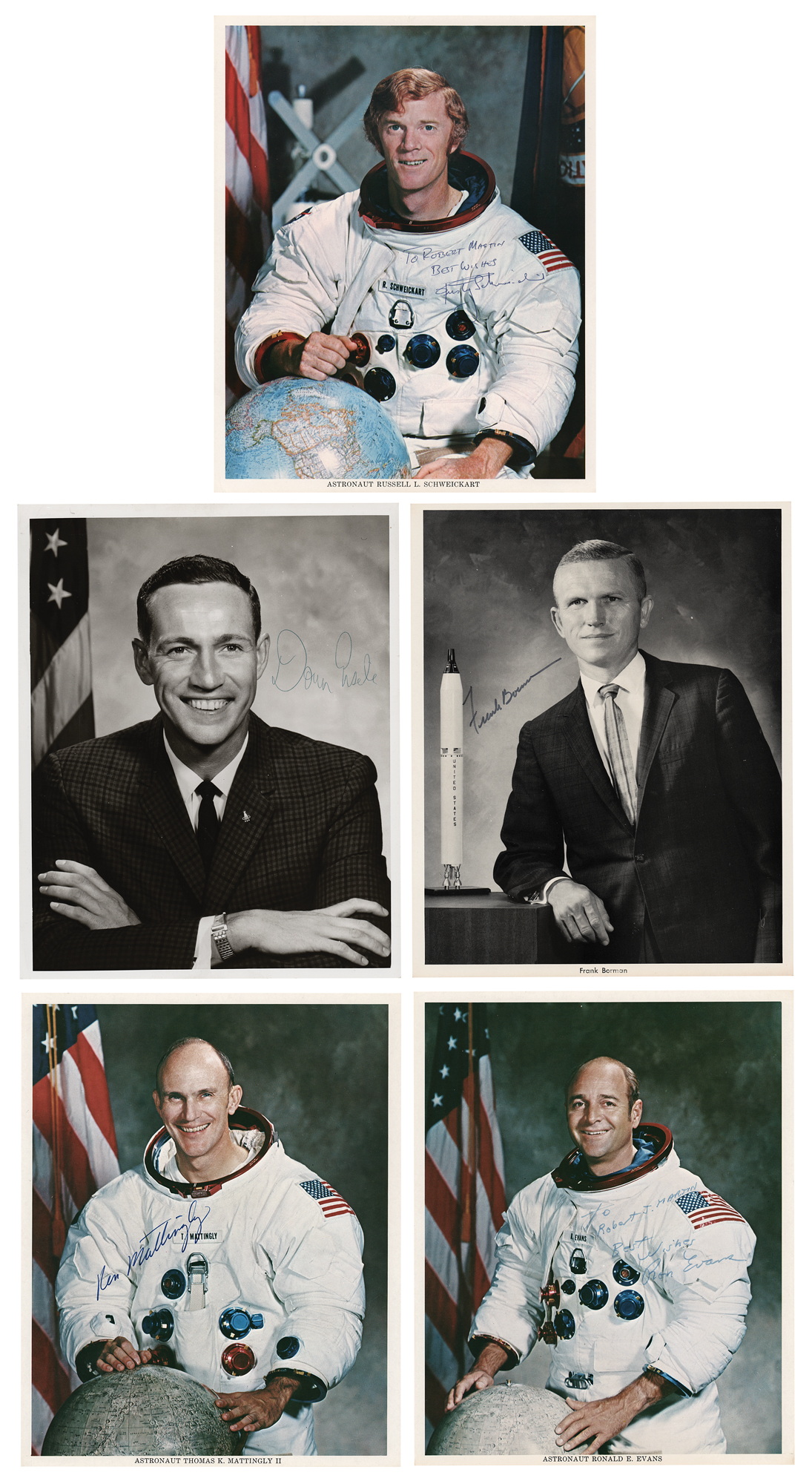 Apollo Astronauts (5) Signed Photographs | RR Auction