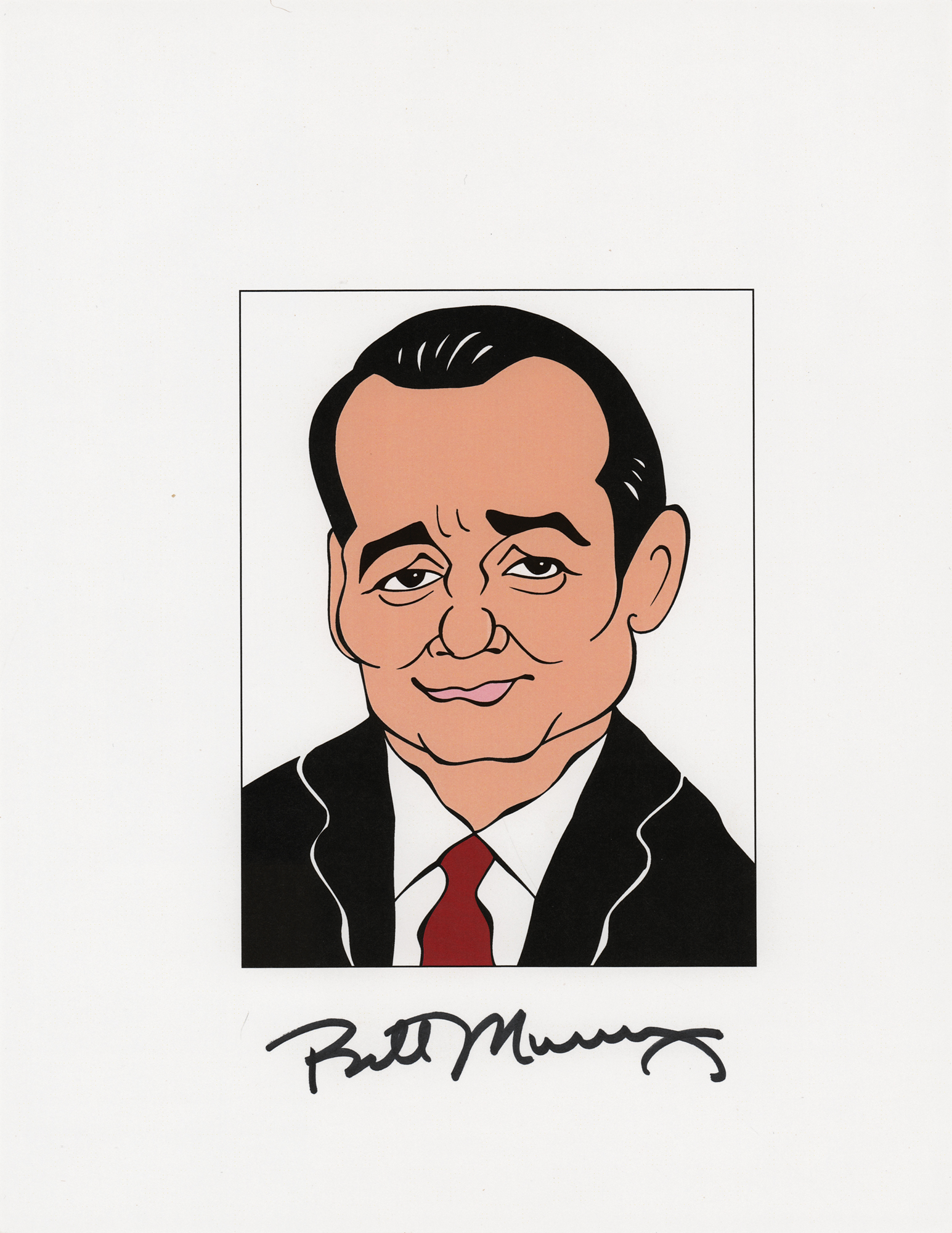 Bill Murray Signed Caricature Print | RR Auction