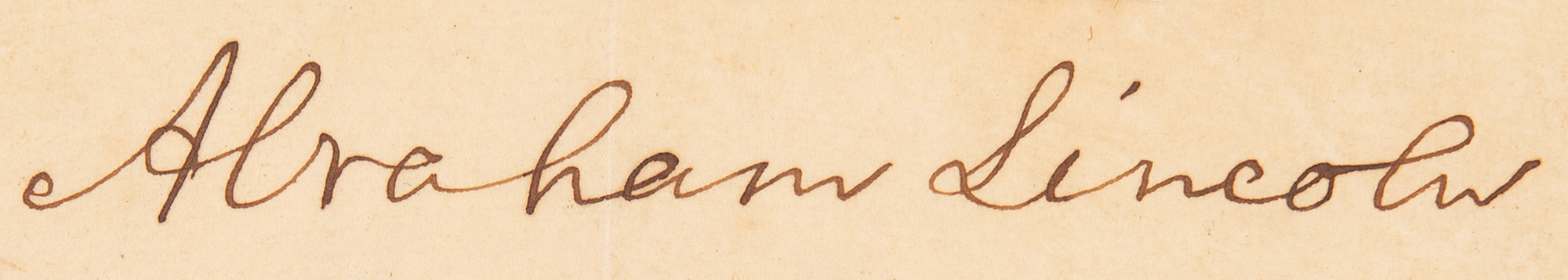 Abraham Lincoln Signature as President | RR Auction