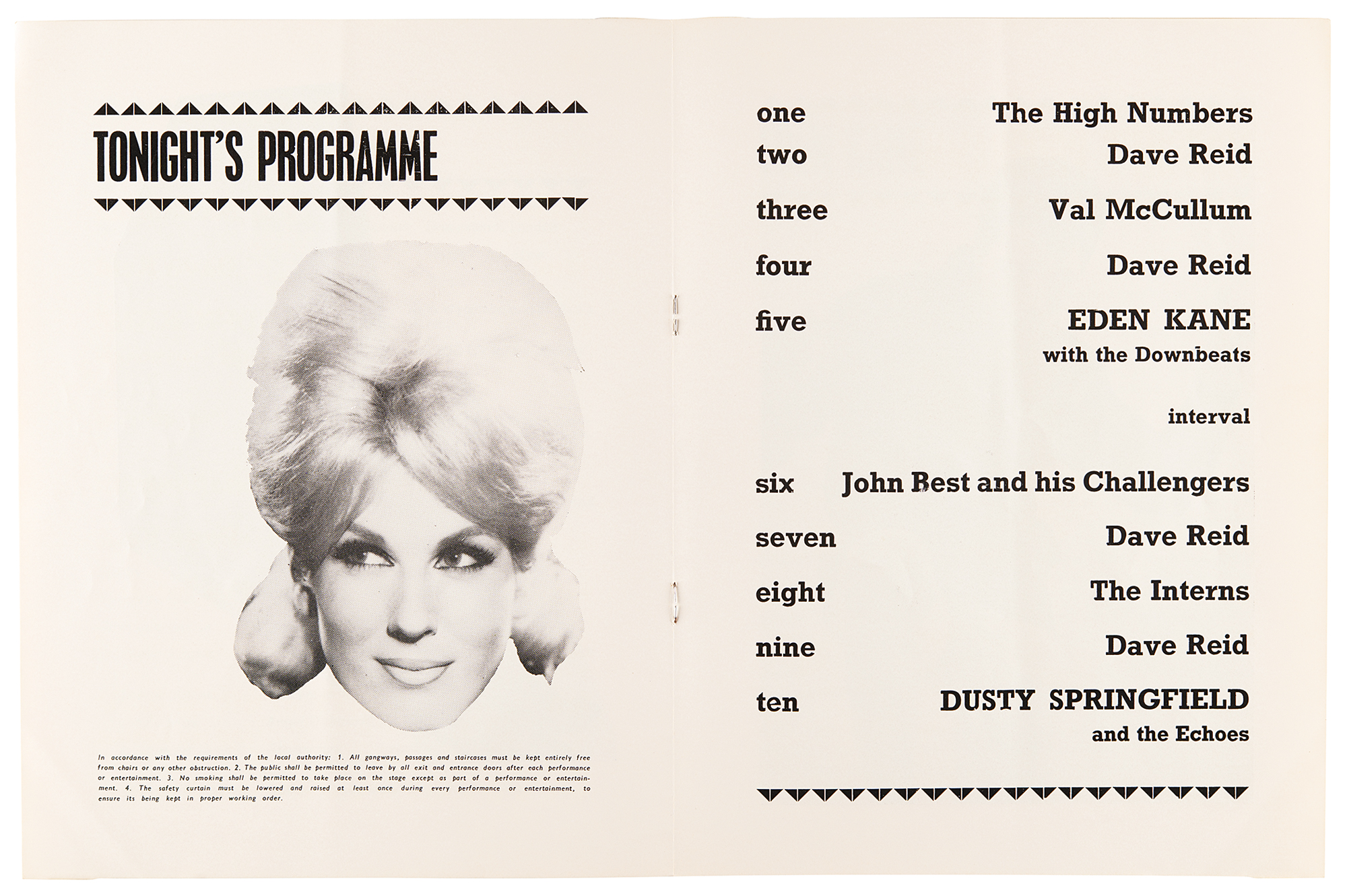 The Who Early 'Dusty Springfield' Program as 'The High Numbers' (1964)