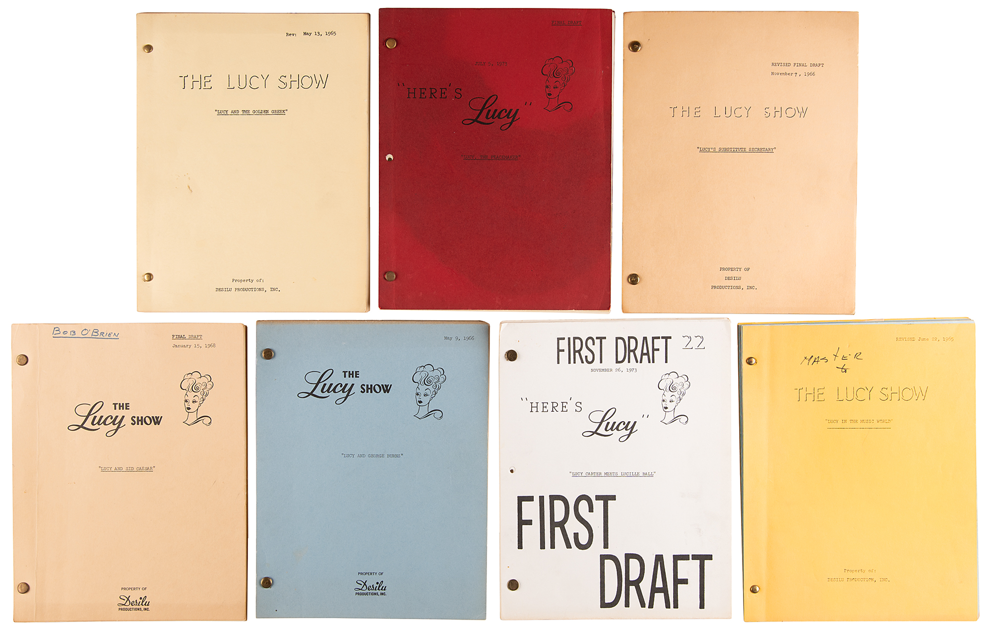 Lucille Ball: (7) Scripts for The Lucy Show and Here's Lucy | RR