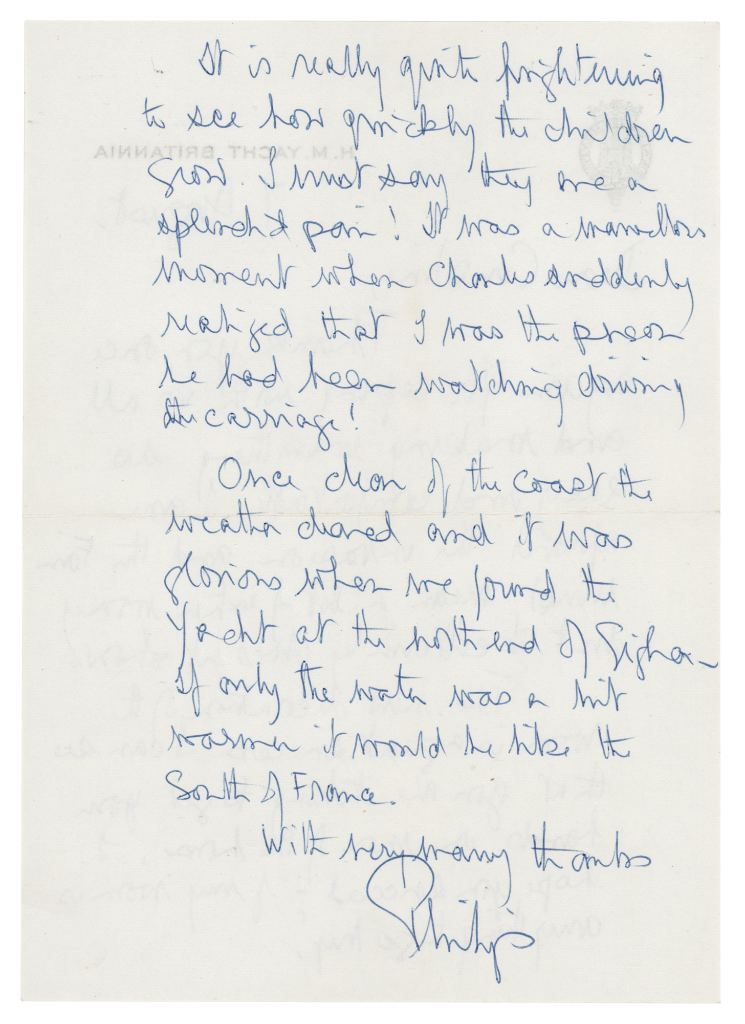 Prince Philip Autograph Letter Signed on the Royal Children: "I