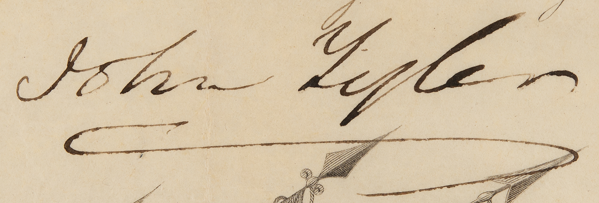 John Tyler Document Signed as President - Appointment for Future U.S.