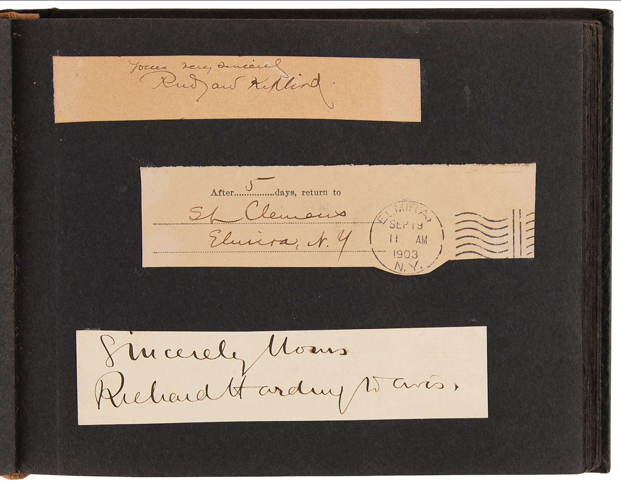 19th Century Notables Autograph Album with Samuel L. Clemens, Rudyard