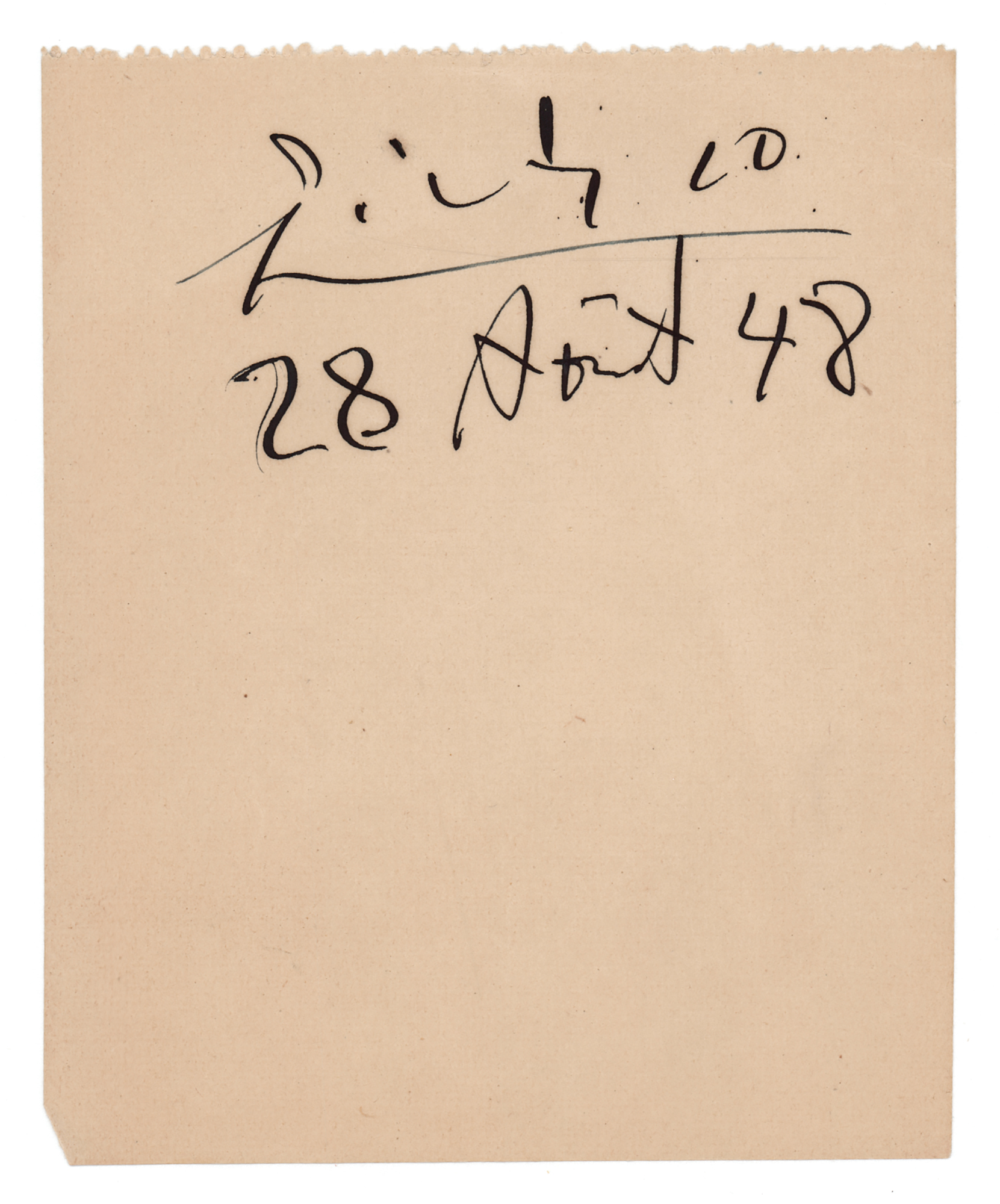 Pablo Picasso Signature (1948) | RR Auction