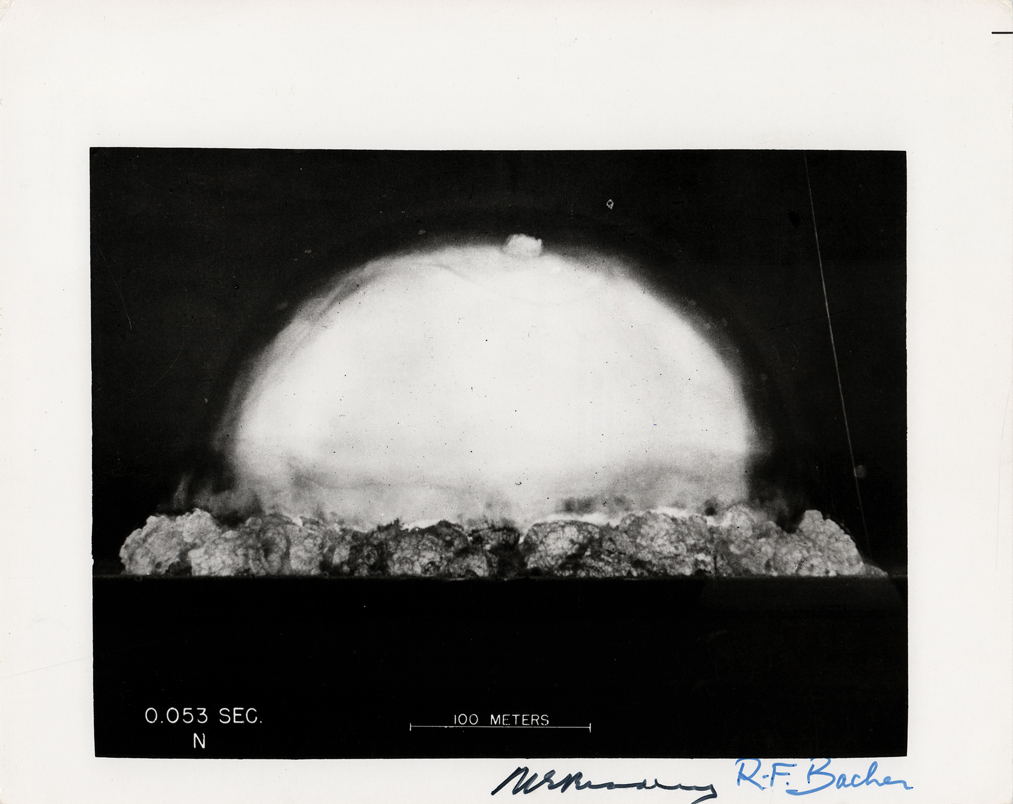 Atomic Bomb: Norris Bradbury and Robert Bacher Signed Photograph
