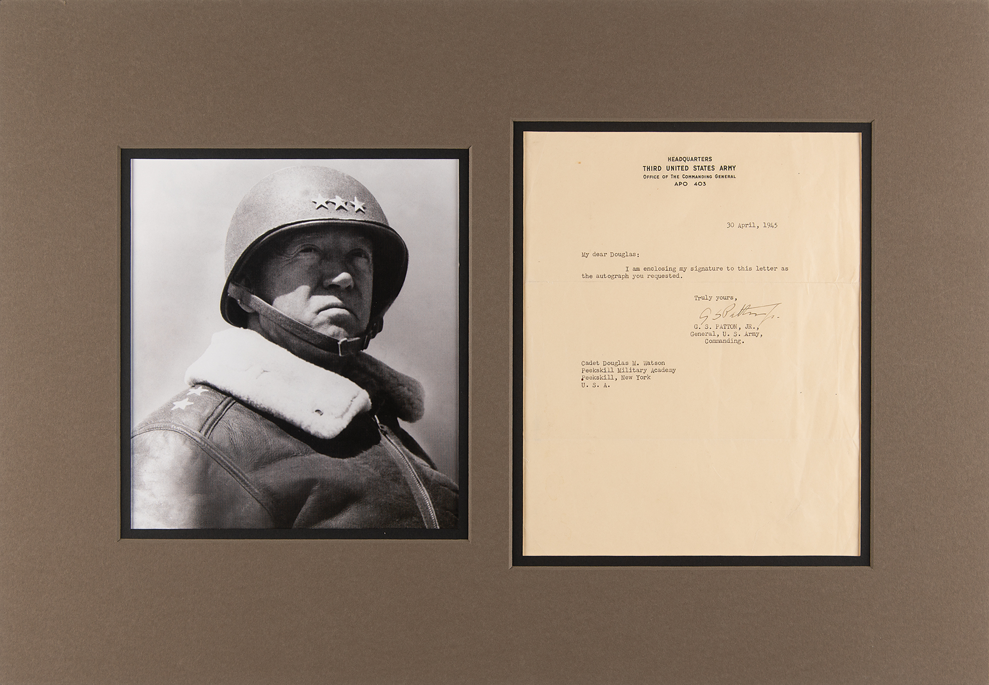 George S. Patton Typed Letter Signed | RR Auction
