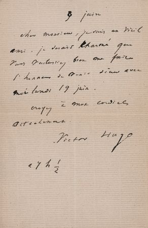 Victor Hugo Autograph Letter Signed | RR Auction