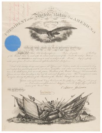 Andrew Johnson Document Signed as President - Appointment for Future