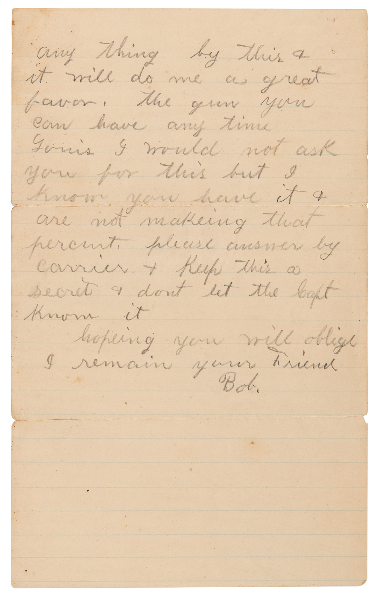 [Jesse James] Robert Ford Autograph Letter Signed, Pawning His Watch,