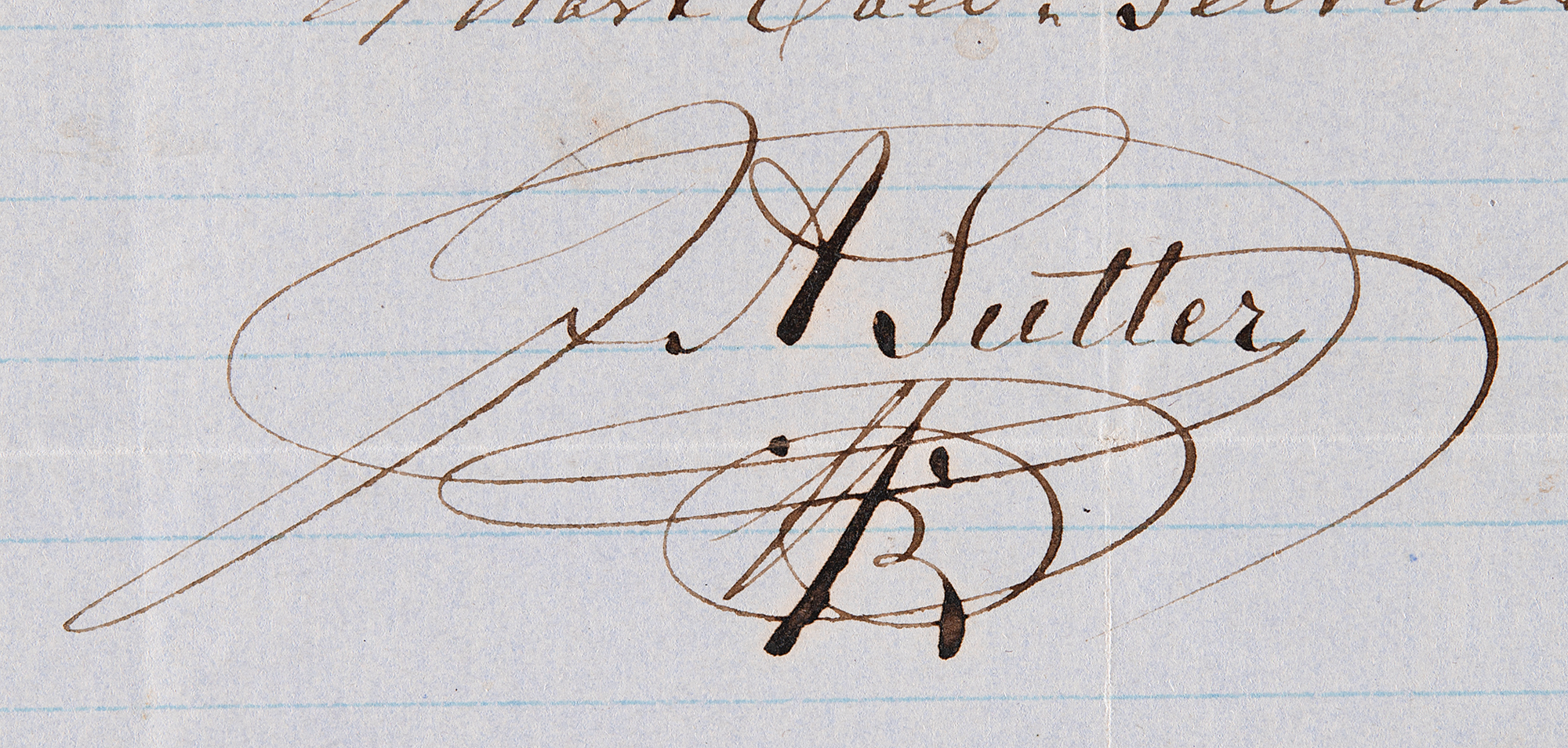 John Sutter Signature - California Gold Rush | RR Auction