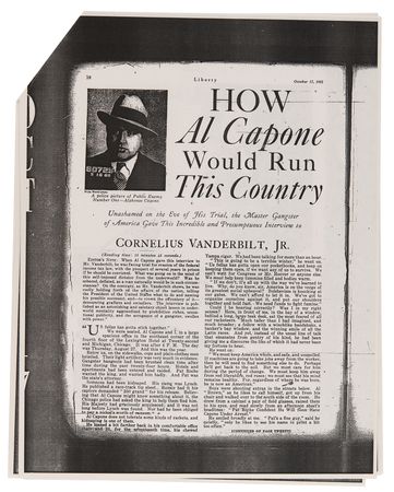 Al Capone Signature - Obtained at the Lexington Hotel in Chicago