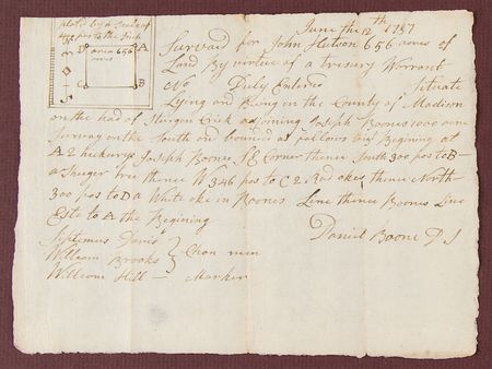 Daniel Boone Autograph Document Signed | RR Auction