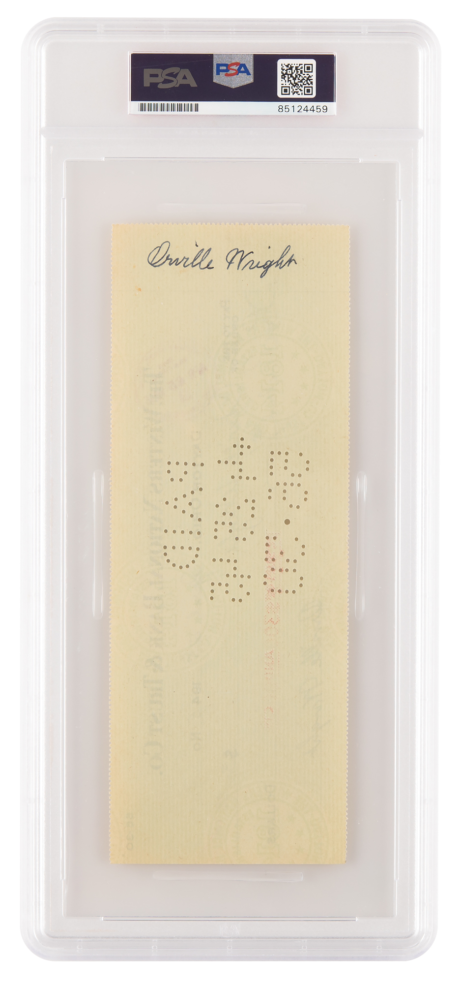 Orville Wright Twice-Signed Check | RR Auction