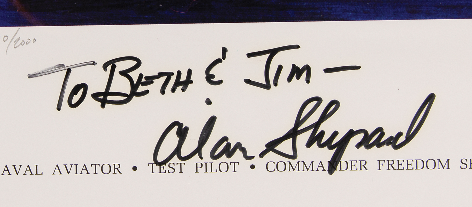 Alan Shepard Signed Print - 'First American in Space' (Ltd. Ed.